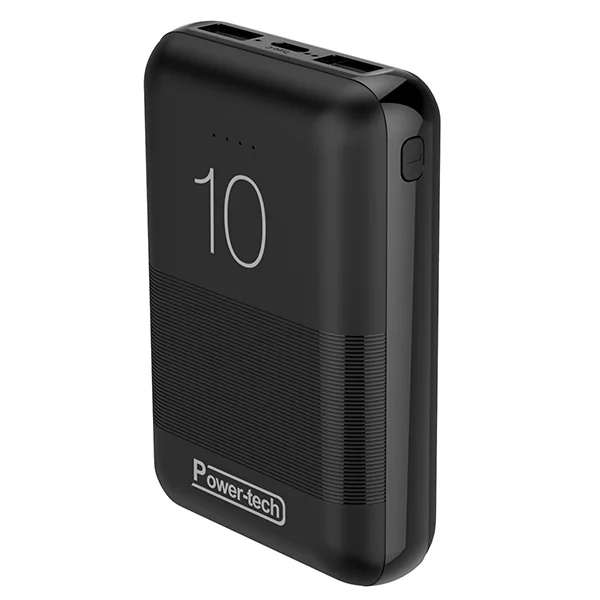 מטען נייד קומפקטי 10000mAh עם 3 יציאות Power-Tech PB-10 | שיפי ישראל