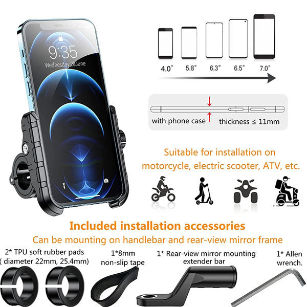 מעמד לאופניים קורקינטים ואופנועים חזק | Kewig M8S Bike Mount | שיפי