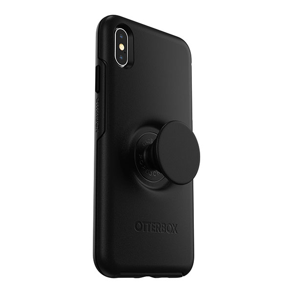 כיסוי לאייפון XS Max שחור עם תופסן Otterbox Symmetry PopSocket | שיפי