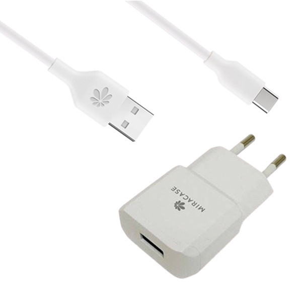 מטען קיר עם כבל USB-C איכותי Miracase MWCS240 לבן | שיפי