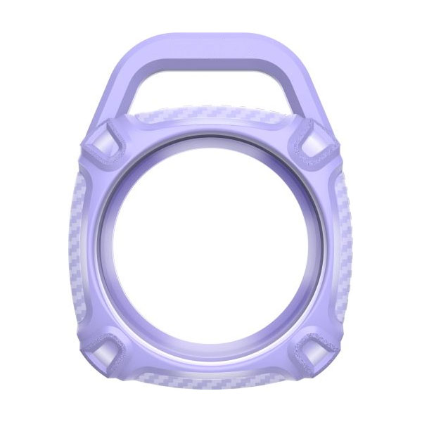 כיסוי ל-AirTag סגול TPU עם מחזיק מפתחות Quad Element קשיח | שיפי