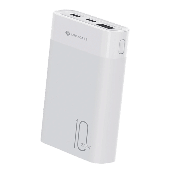 מטען נייד מהיר 10000mAh לבן עם תצוגת לד Miracase MMPB | שיפי