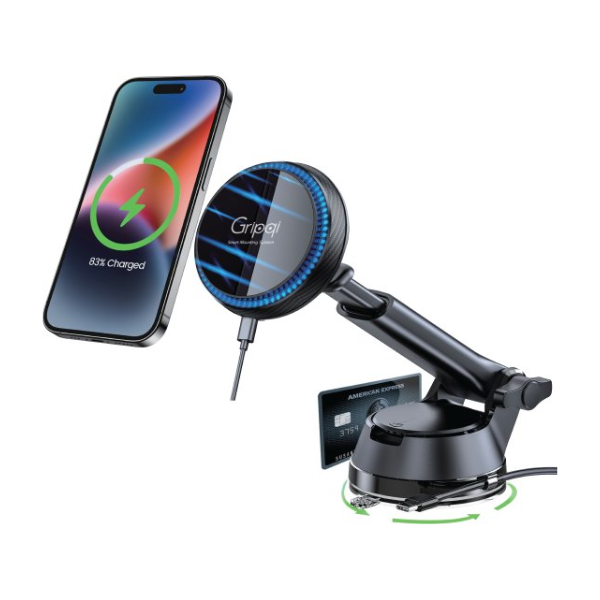 מעמד לרכב טעינת MagSafe אלחוטית Gripqi XW-40 מתכוונן | שיפי