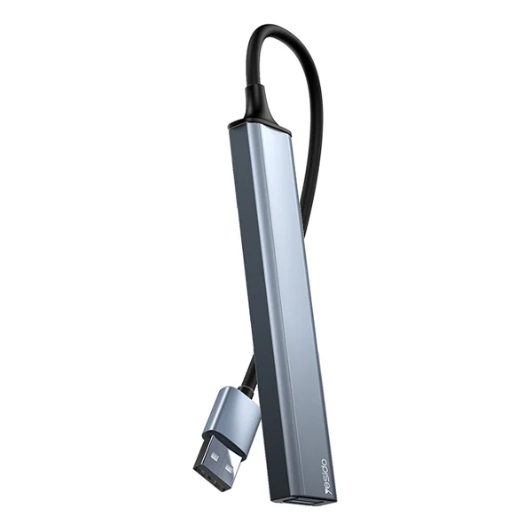 מתאם USB 3.0 קומפקטי וחכם עם 4 יציאות Yesido HB18 | שיפי