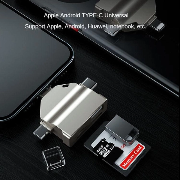 קורא כרטיסים 7 ב-1 TF, SD, USB-A, Type-C, Micro ו-Lightning | שיפי