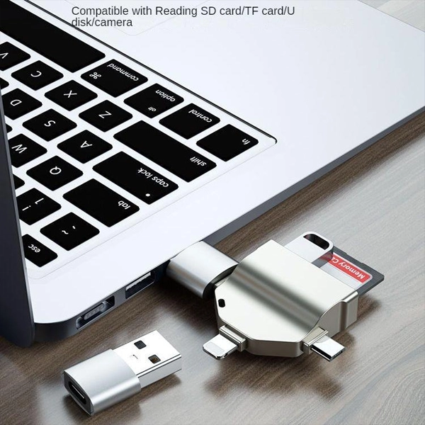 קורא כרטיסים 7 ב-1 TF, SD, USB-A, Type-C, Micro ו-Lightning | שיפי