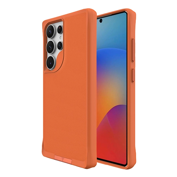 כיסוי מעמד לגלקסי S25 אולטרה כתום עם טעינה מגנטית Grip Matrix | שיפי