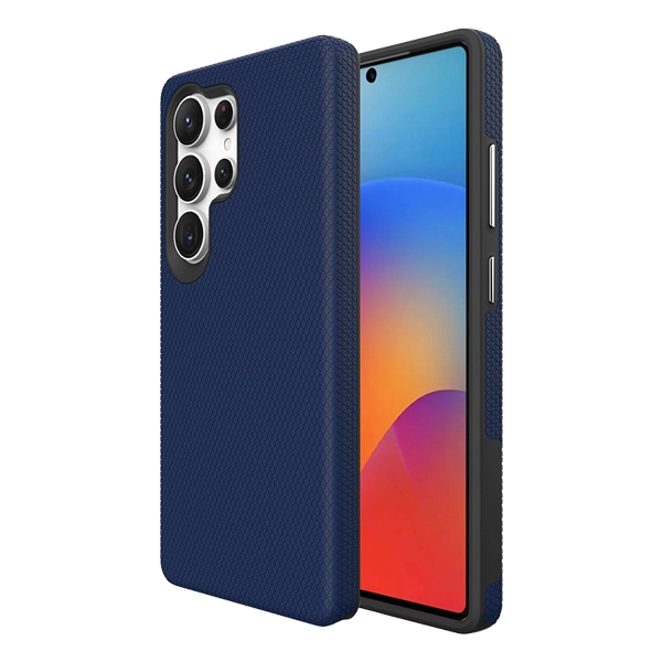 כיסוי קשיח לגלקסי S25 אולטרה כחול עם מרקם מחוספס Grip Flex | שיפי