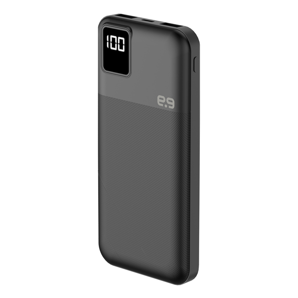 מטען נייד 10,000mAh 22.5W שחור עם מסך דיגיטלי PureGear | שיפי