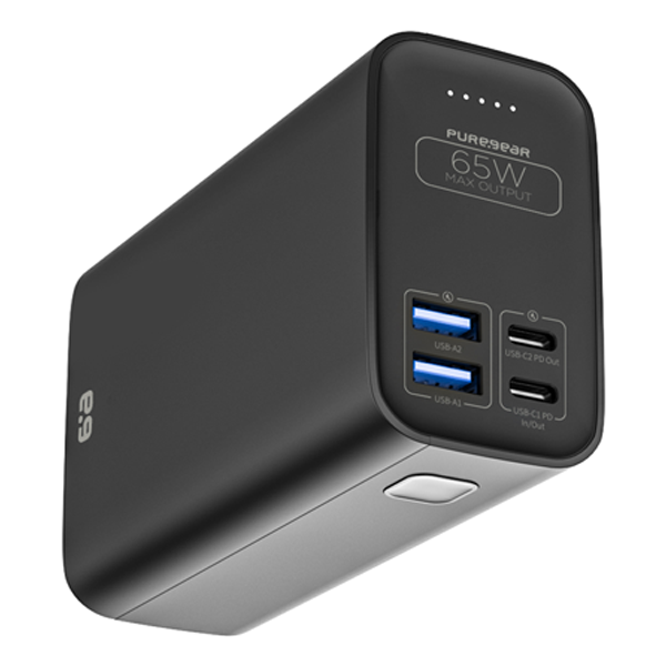 מטען נייד 30,000mAh 65W שחור מבית PureGear | שיפי