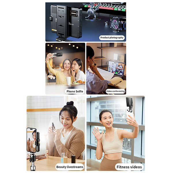 תאורת LED ניידת עם קליפס חכם, 3 מצבי אור וכיוונון רחב M15 | שיפי