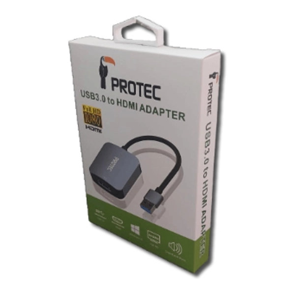 מתאם מ-USB 3.0 ל-HDMI מבית Protec | שיפי