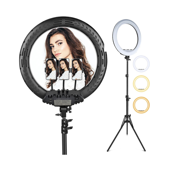 רינג לייט מקצועי 45 ס״מ 2 מטר 55W עם שלט רחוק ותיק Cellero CL-18